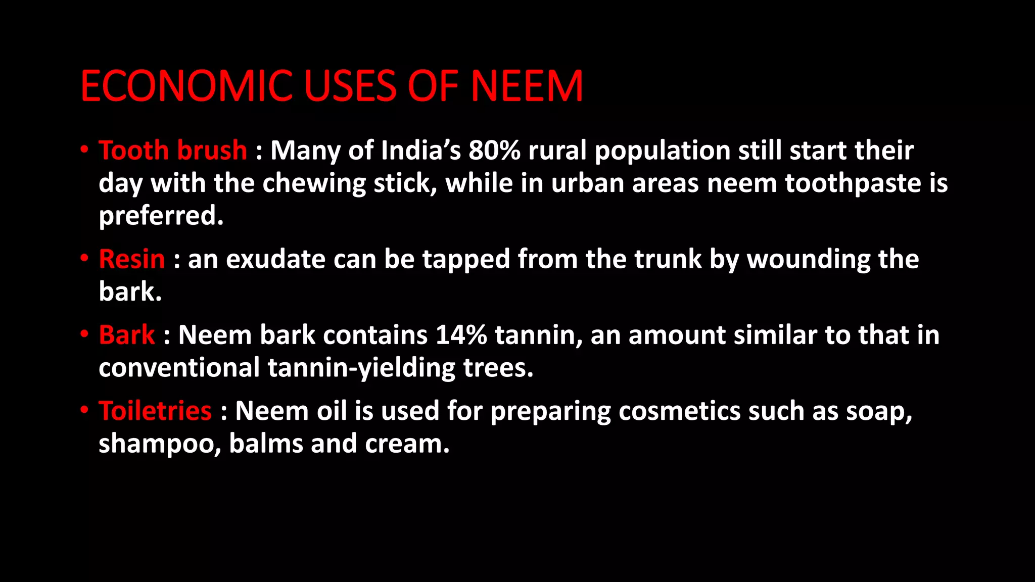 Neem and its cultivation and active constituents or phyto chemicals. | PPTX