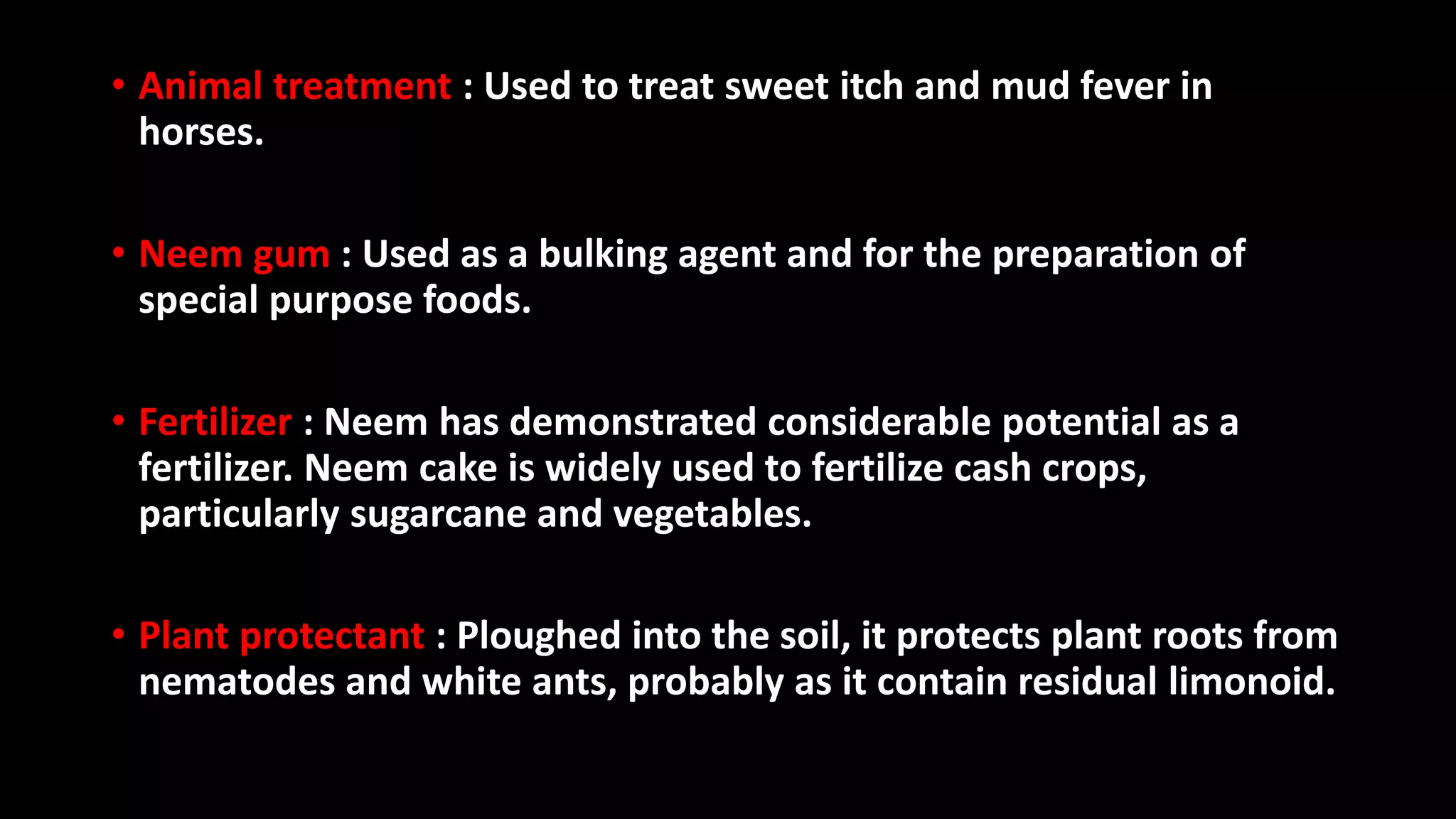 Neem and its cultivation and active constituents or phyto chemicals. | PPTX