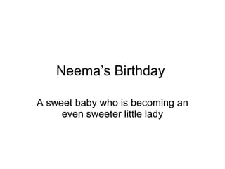 Neema’s birthday | PPT