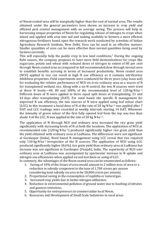 Neem coated urea an eco friendly approaches | PDF