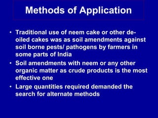Neem in nemas mgt by Vikas Bamel (2012) | PPT