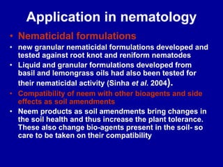 Neem in nemas mgt by Vikas Bamel (2012) | PPT