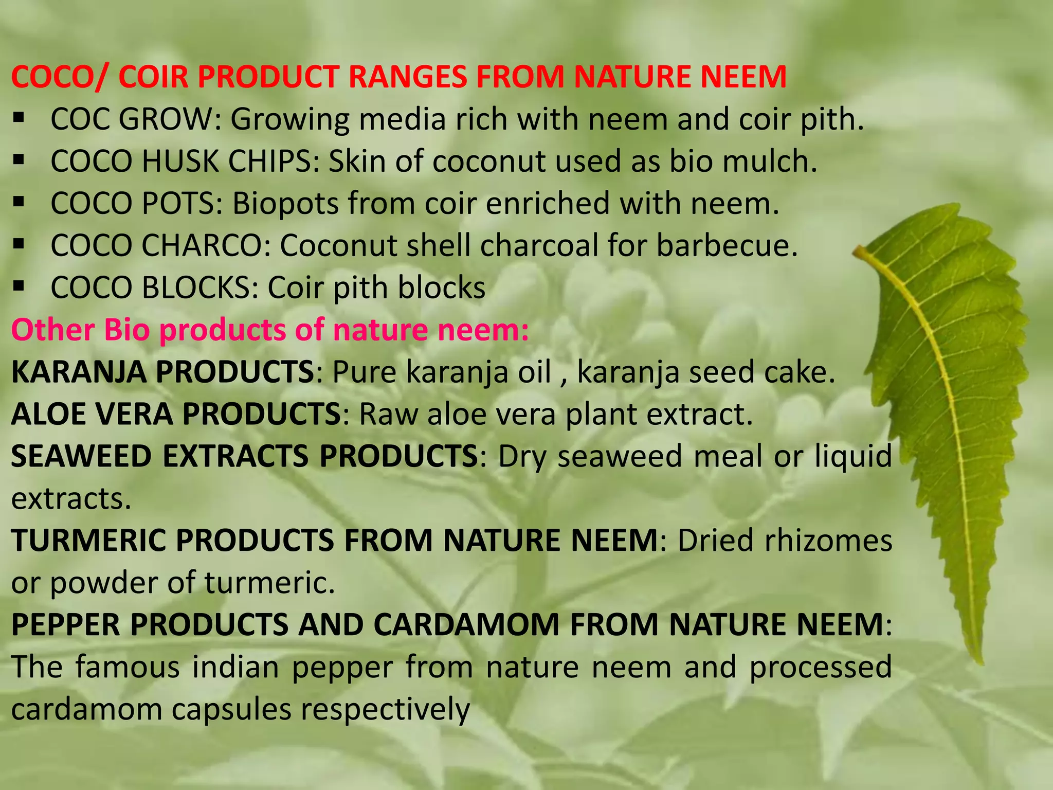 Neem products used in plant protection | PPTX