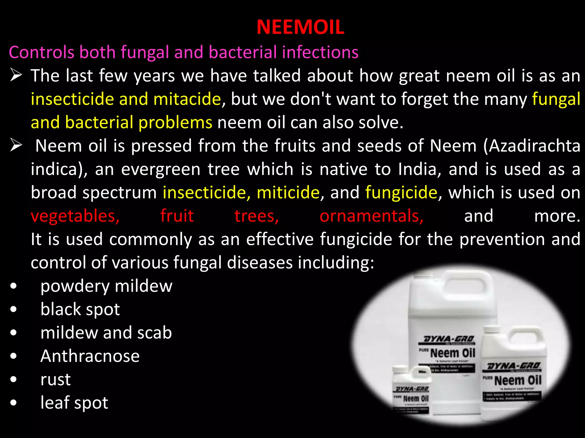 Neem products used in plant protection | PPTX