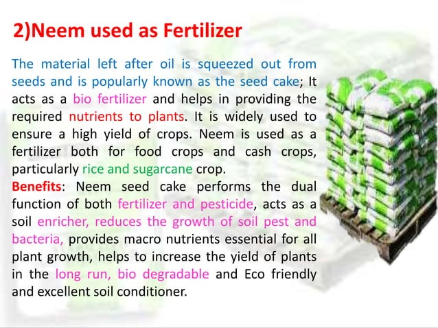 Neem products used in plant protection | PPTX | Gardening | Home & Garden