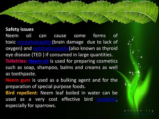 Neem products used in plant protection | PPTX | Gardening | Home & Garden