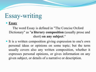 Essay-writing | PPTX