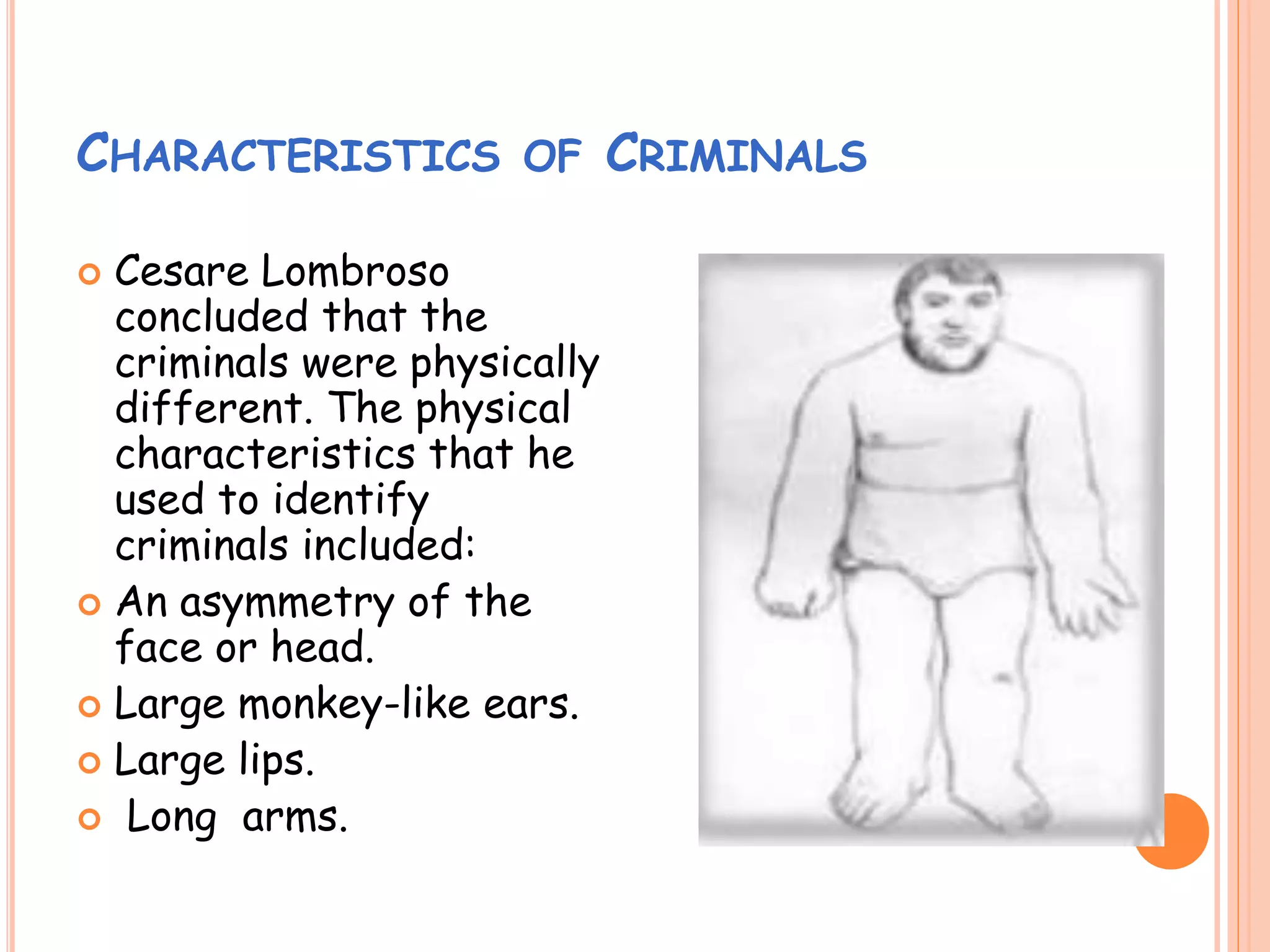 Lombrosian Theory of crime causation | PPTX