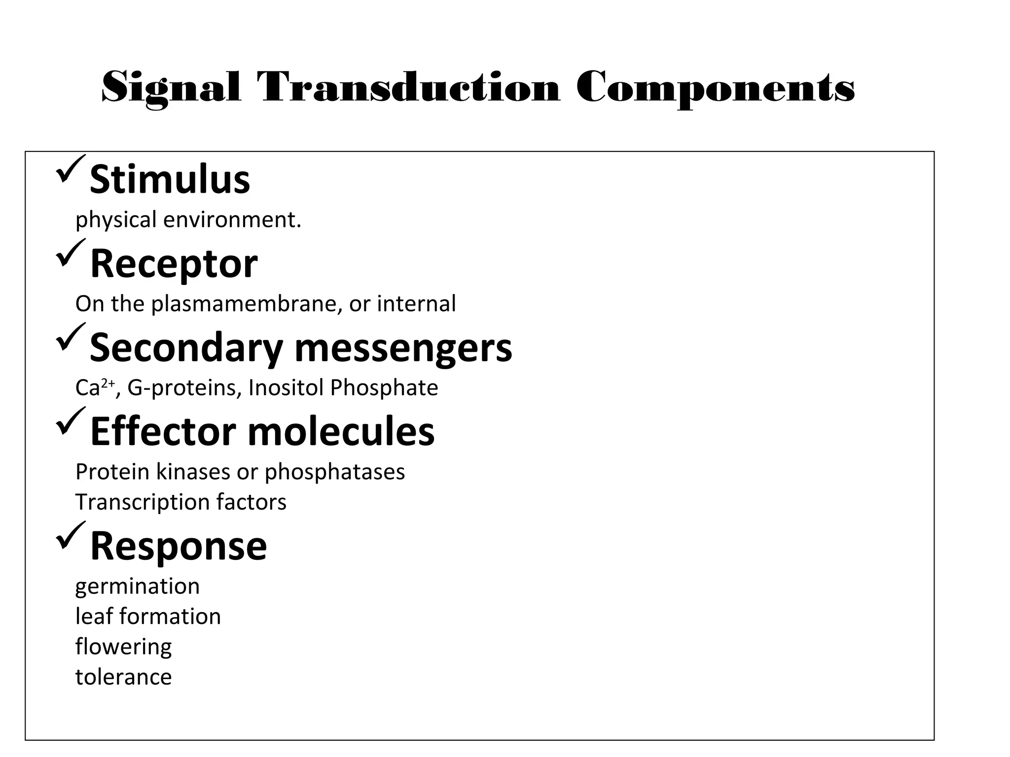 signal transduction | PPT