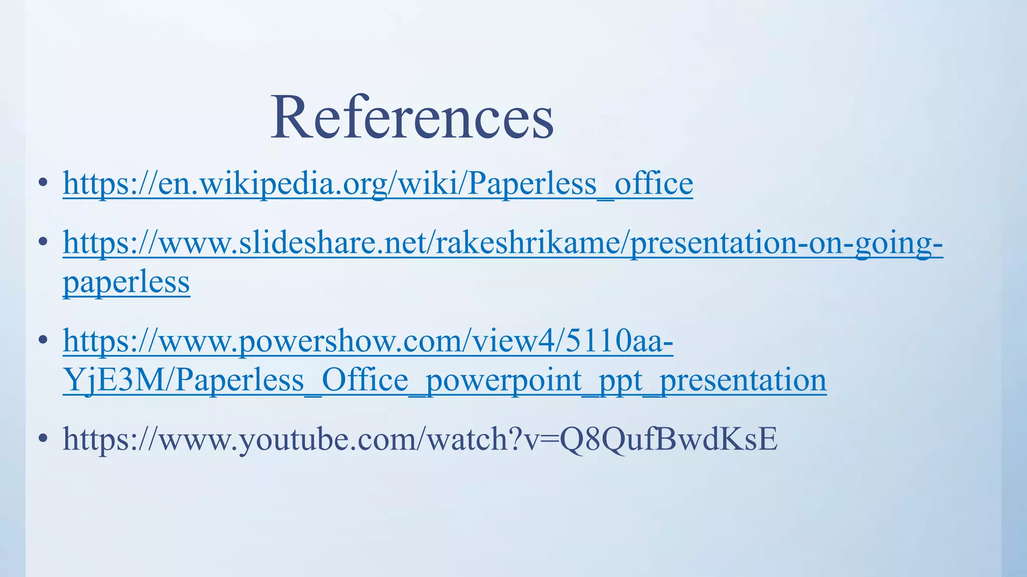 Paperless world | PPTX