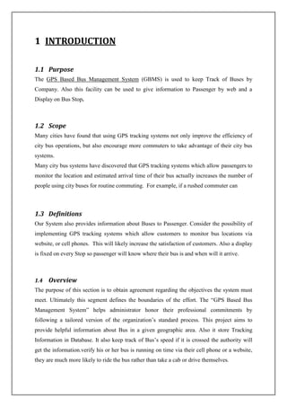 GPS based Bus management system | DOCX