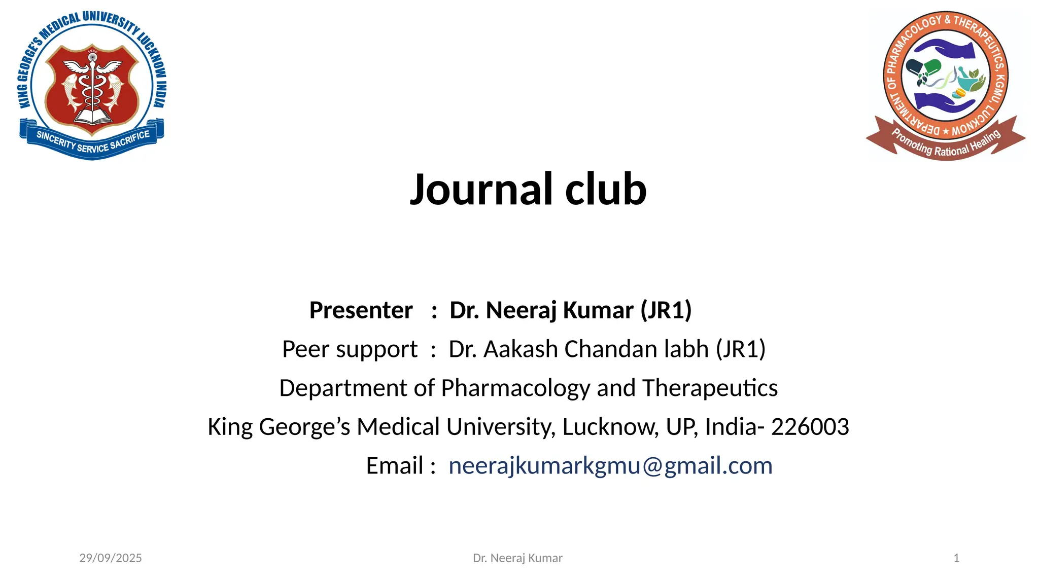 JOURNAL CLUB PRESENTATION PPT FOR ALL PG STUDENTS | PPTX