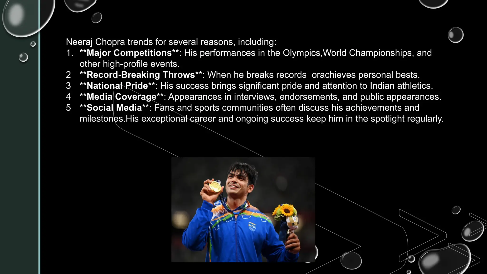 Neeraj Chopra Trends in Olympics Presents | PPTX