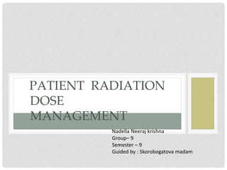 Managing Patient Radiation Dose in Medical Imaging | PPT