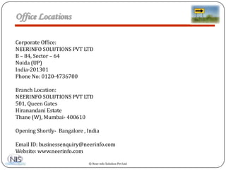 Intro of Neer Info Solutions Pvt LtdServices | PPT