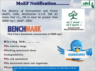 Scope for better Guideline for drilling fluids for India | PPT