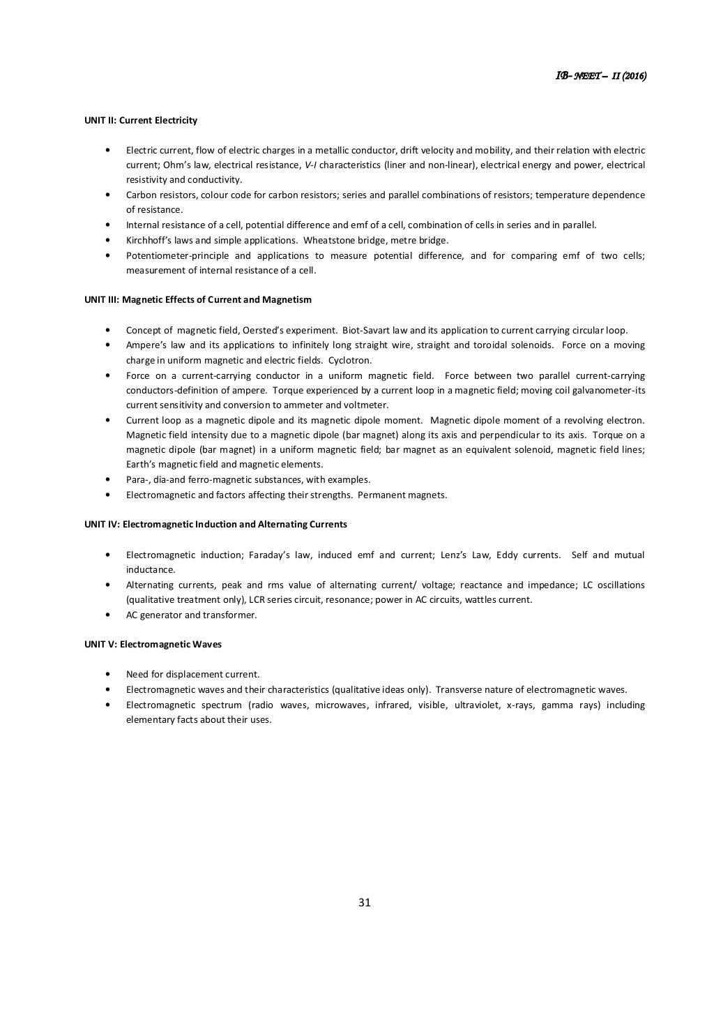 NEET UG Exam Syllabus Biology Physics Chemistry NEET UG Exam Syllabus Biology Physics Chemistry