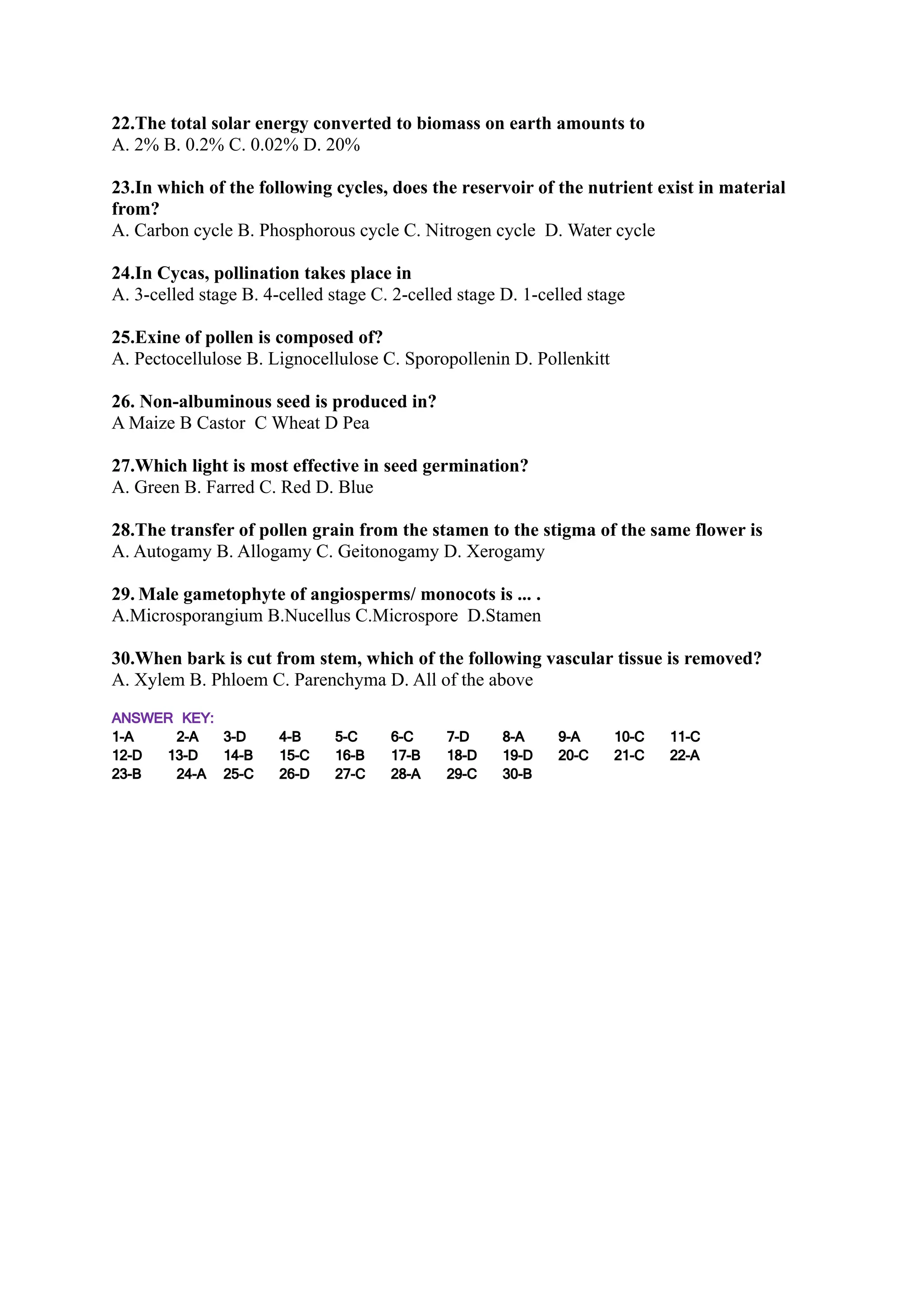 NEET Biology Test Series practice questions and answers pdf | Best NEET ...
