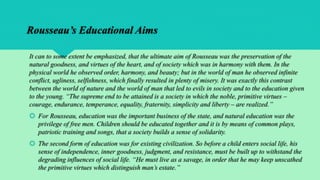 Critical review of the educational idea of Rousseau | PPT