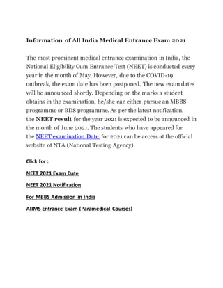 Neet 2021 | PDF