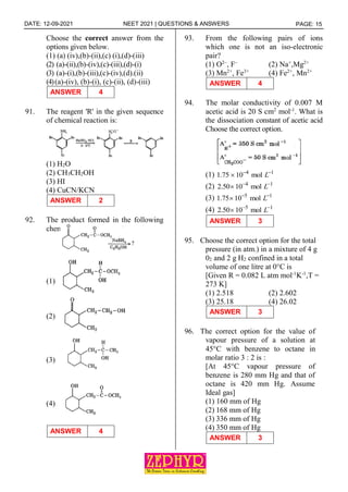NEET 2022 (1).pdf | Chemistry | Science