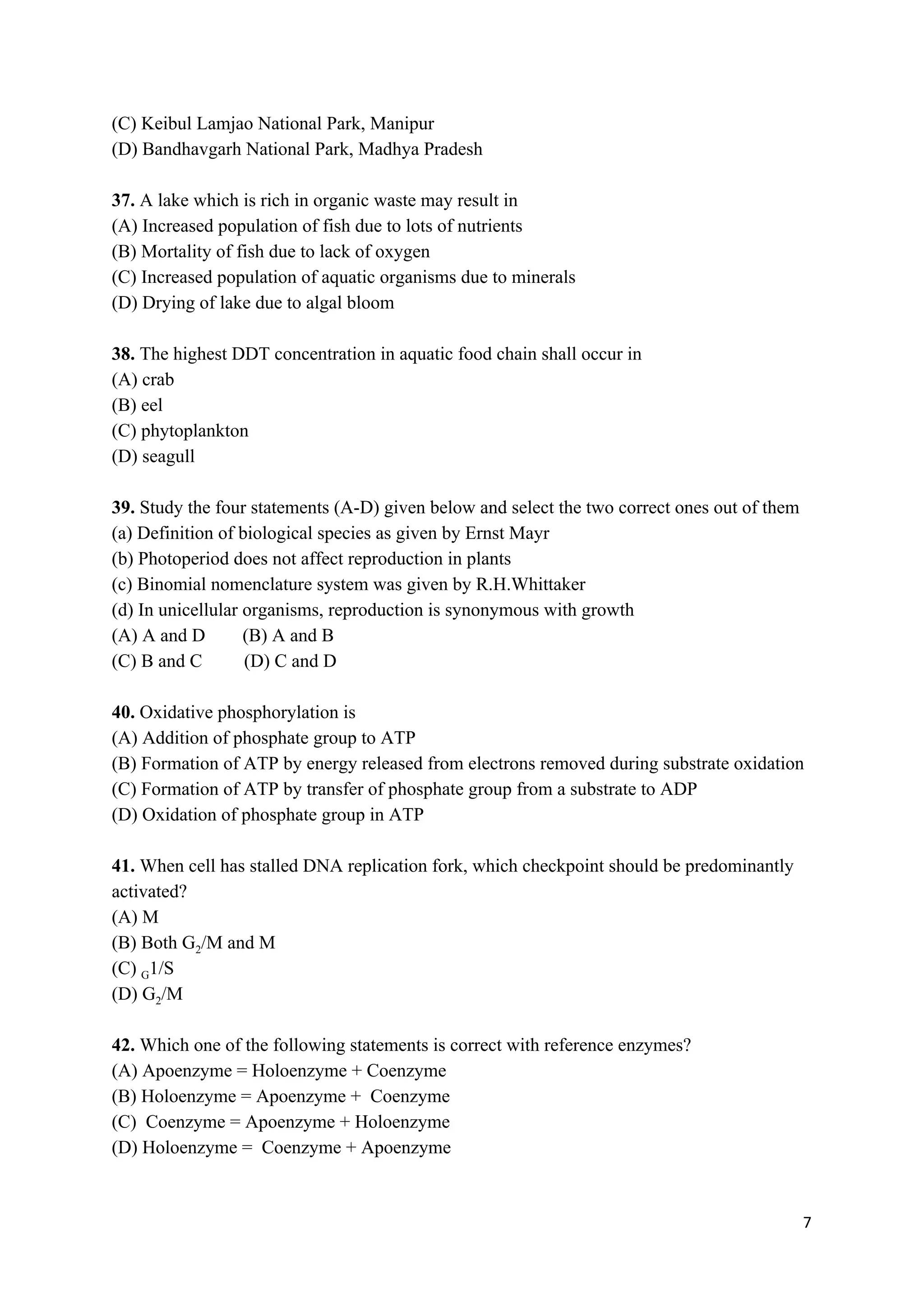 Neet botany question paper | PDF