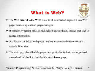 Neethu Narayanan -WEB PROGRAMMING | PPT