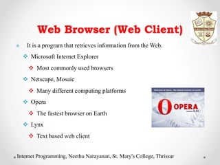 Neethu Narayanan -WEB PROGRAMMING | PPT