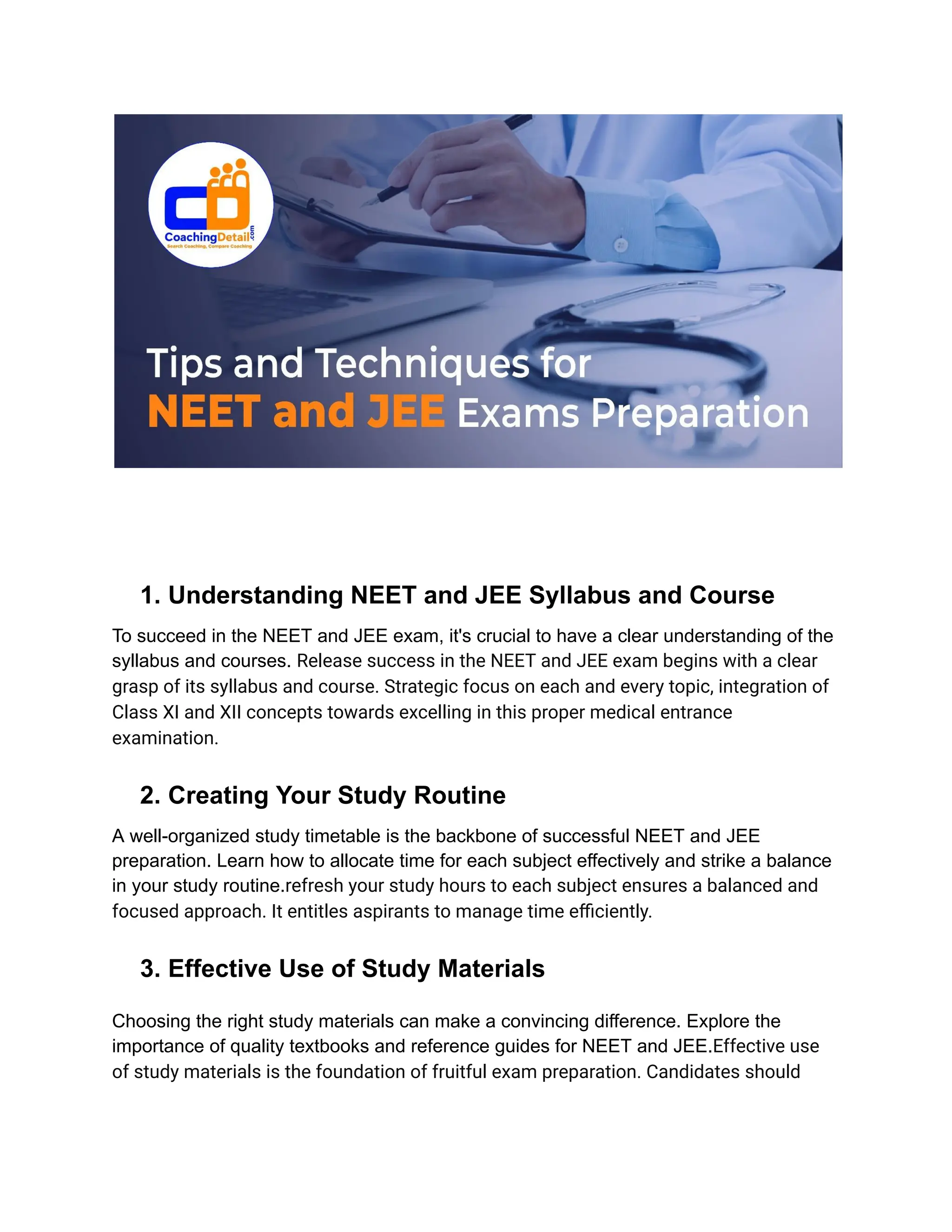 Discover the benefits of NEET and JEE coaching institute in Patna,Bihar | PDF