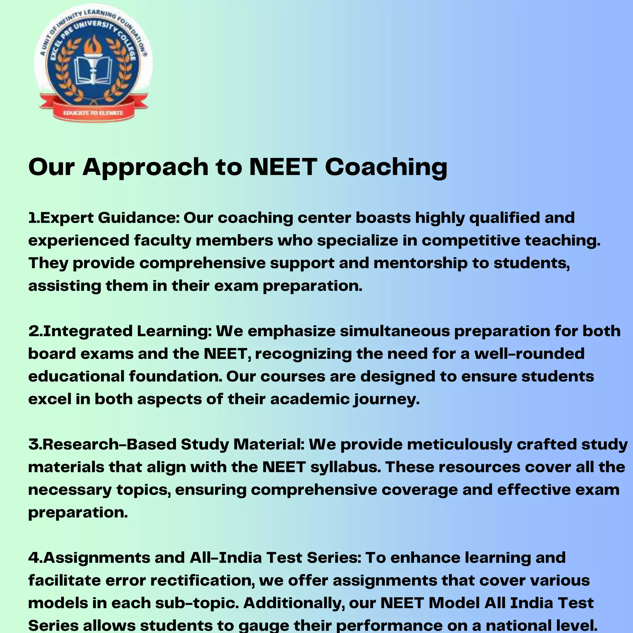 NEET long term — Excel PU College.pptx