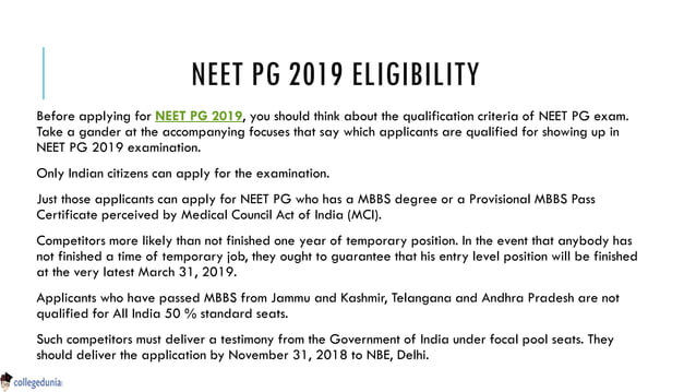 NEET PG 2019 | PPT