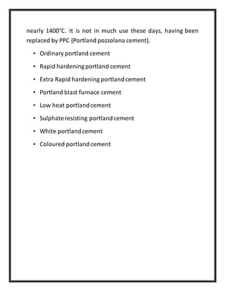 Cement | DOCX | Chemistry | Science