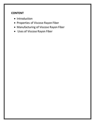 Viscose rayon fiber | DOCX | Woodworking | Arts and Crafts