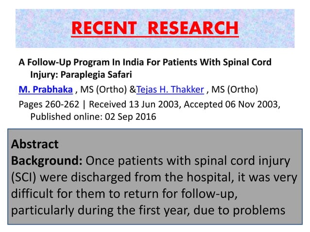 spinal cord injury ppt | PPTX | Death, Injury, or Military Conflict ...