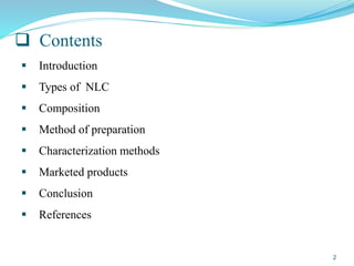 Nanostructure lipid carrier rahul dalvi | PPTX