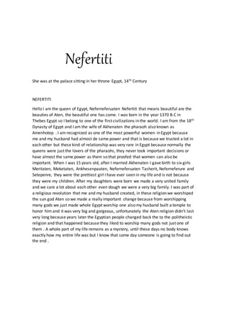 Nefertiti | DOCX | Religion & Spirituality