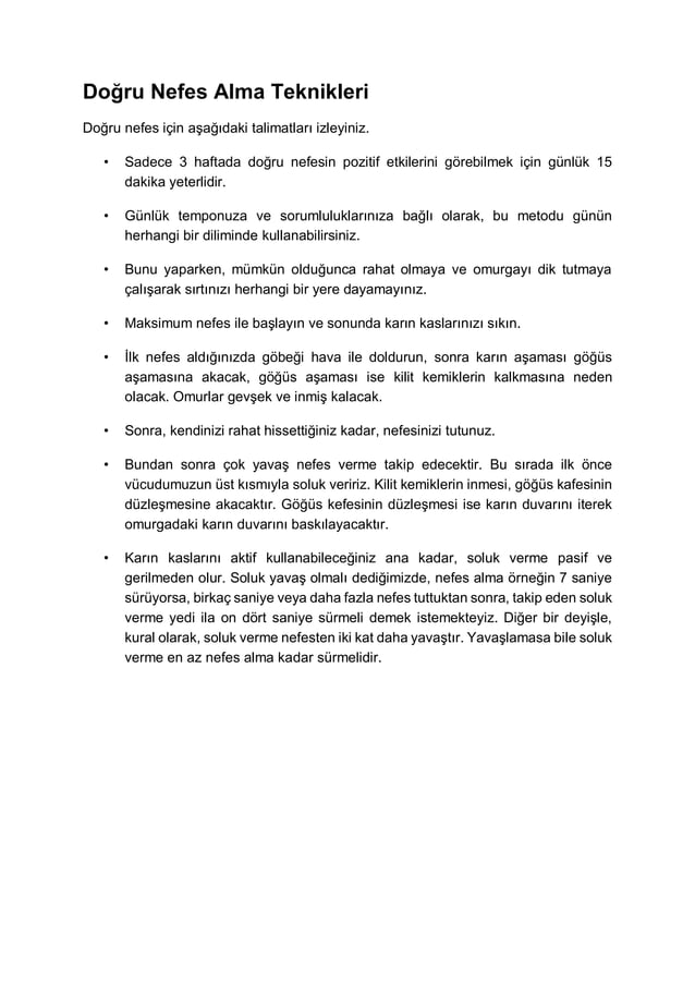 Nefes alma teknikleri | PDF