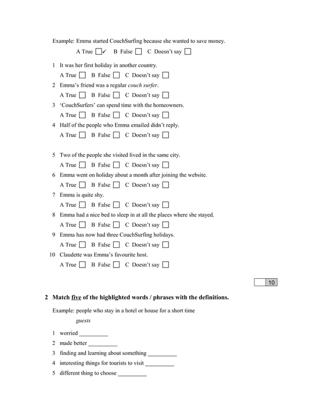 NEF – PI – PROGRESS TESTS 1 – 6 - READING | PDF