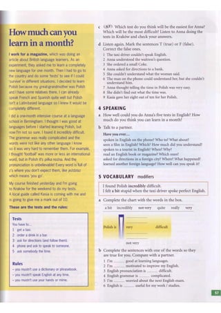 NEW ENGLISH FILE Pre Intermediate (unit 5) | PDF