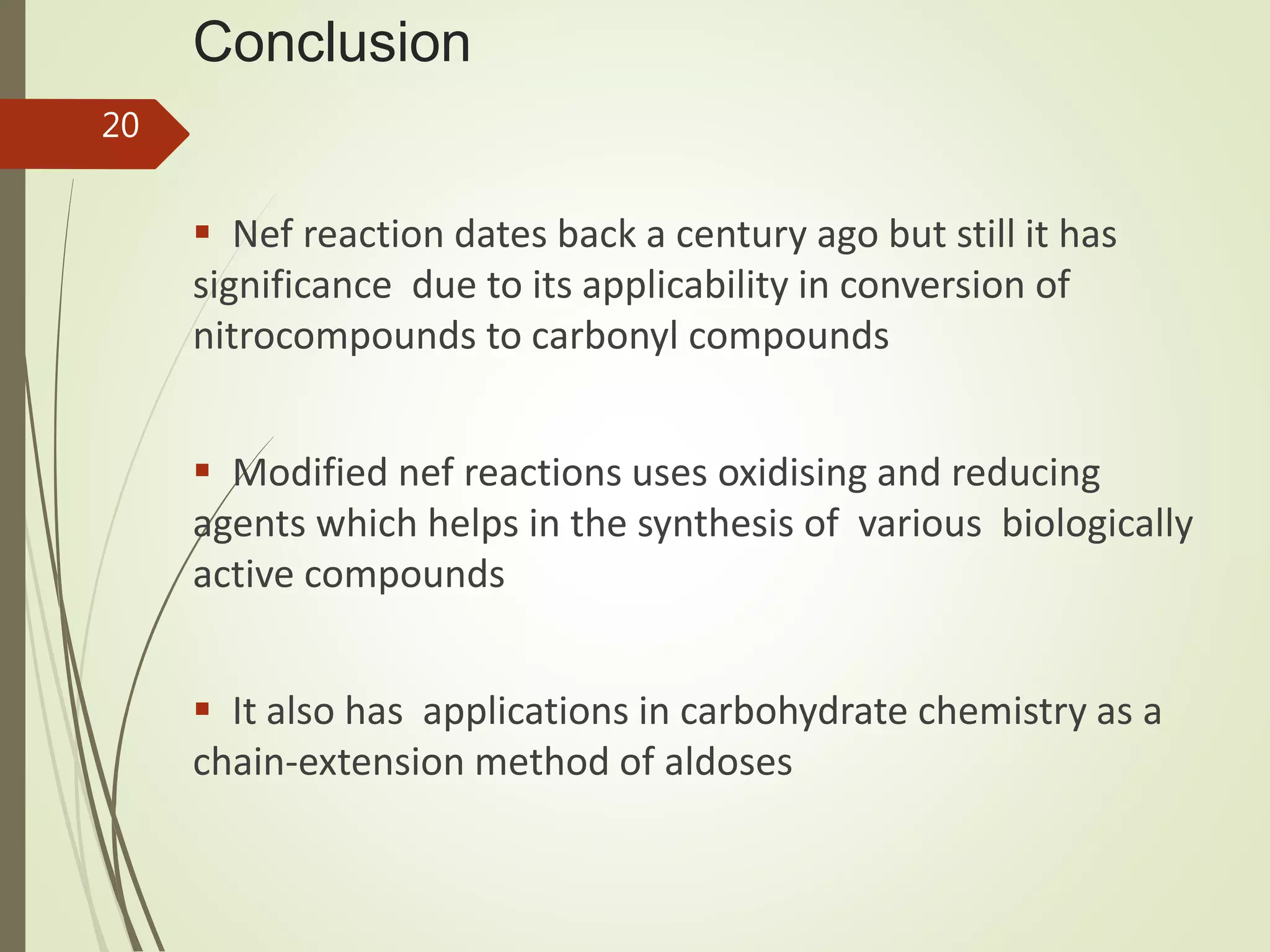 Nef reaction and its applications in chemistry | PPTX