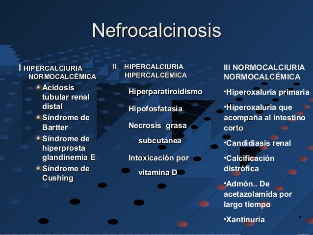 Nefrocalcinosis