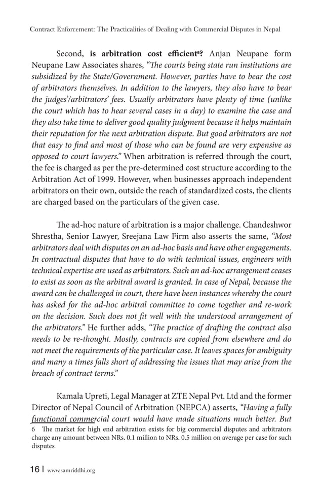 Contract Enforcement: The Practicalities of Dealing with Commercial ...