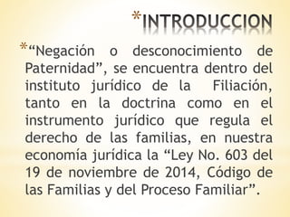 Negacion y desconocimiento | PPTX