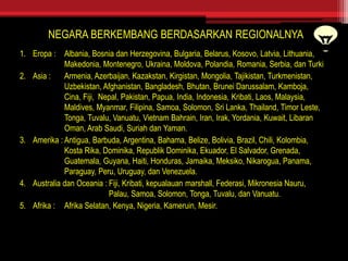 Negara negara di dunia | PPTX