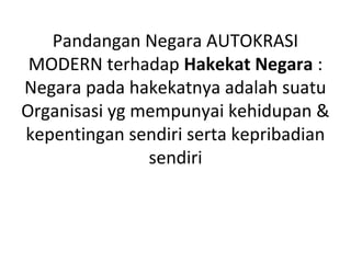 Negara autokrasi modern | PPT