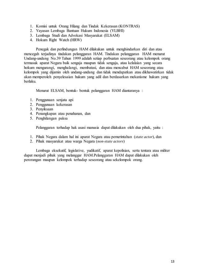 Negara hukum dan ham | DOCX