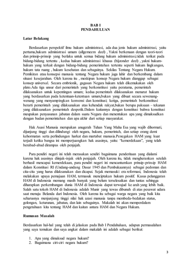 Negara hukum dan ham | DOCX