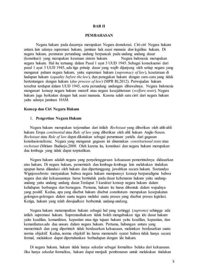 Negara hukum dan ham | DOCX