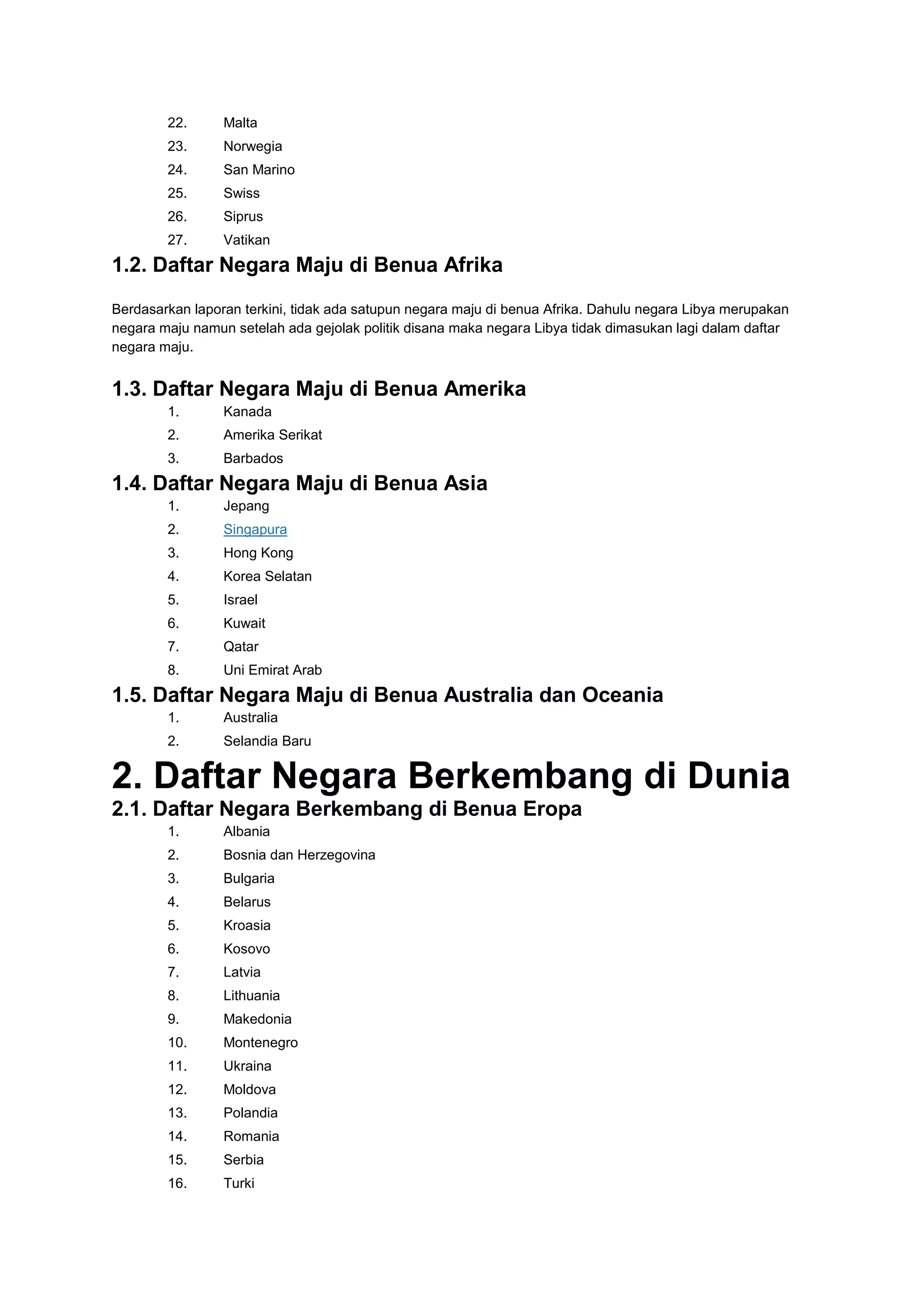 Negara maju | DOCX
