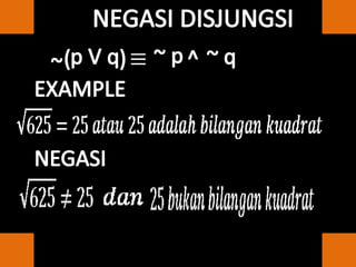 Negasi Pernyataan Majemuk | PPTX